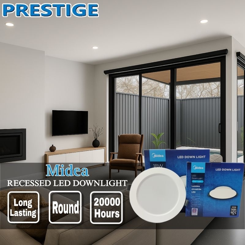 MIDEA PREMIUM 12W/18W ROUND/SQUARE LED DOWNLIGHT/LAMPU DOWNLIGHT/LAMPU ...