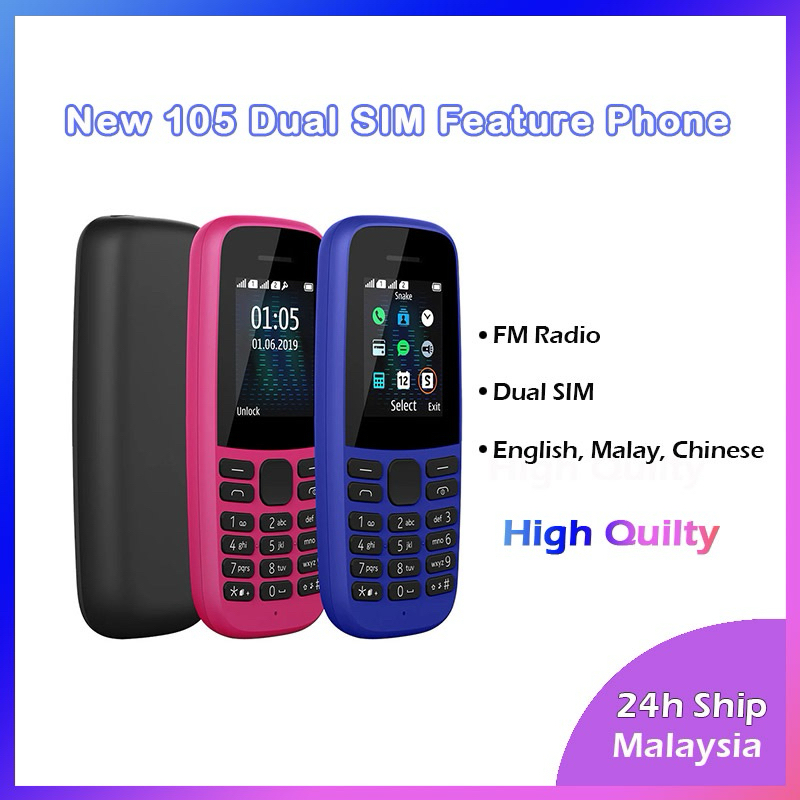 New 105 Basic Phone Dual SIM Keypad Simple Handphone for Students ...