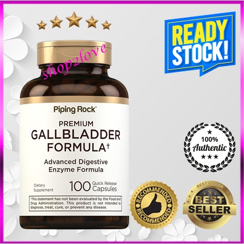 PipingRock Premium Gallbladder Formula 100 Quick Release Capsules -Advanced Digestive Enzyme ...