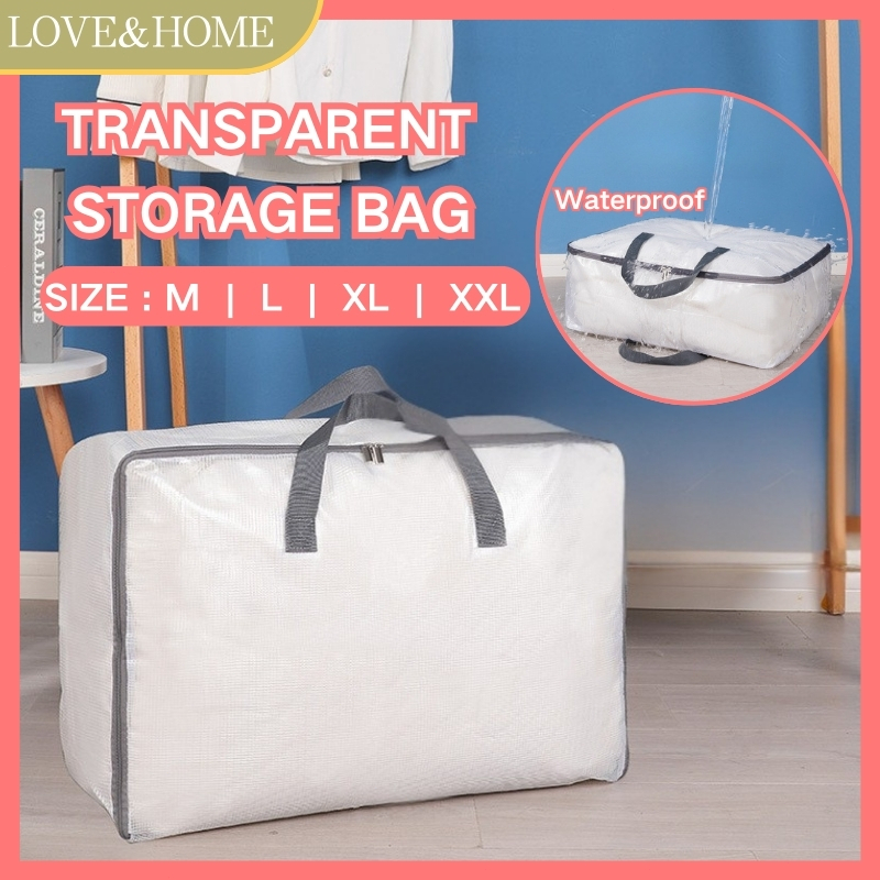 【COD】Waterproof Transparent Storage Bag Beg Toto Comforter Quilt ...