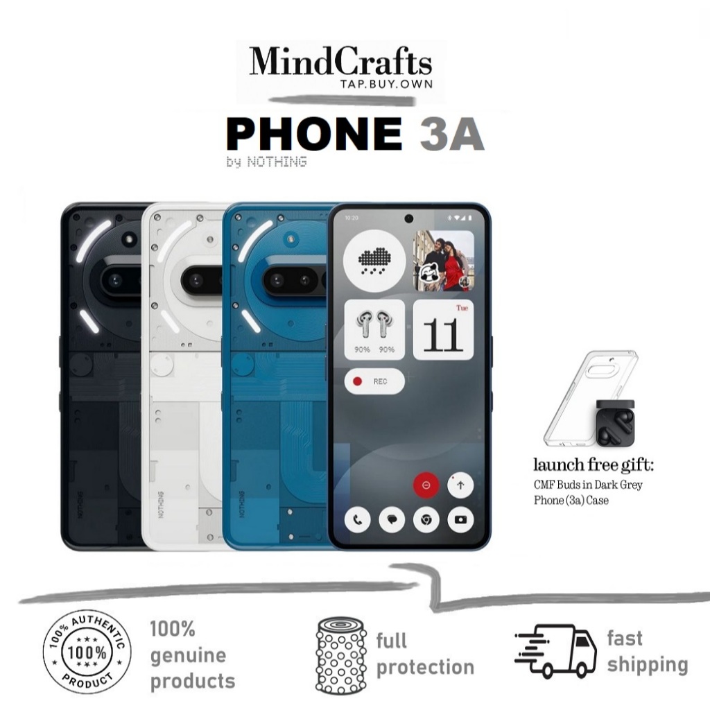 [Malaysia Set] Nothing Phone 3A (256GB ROM/12GB RAM) 1 Year Nothing ...