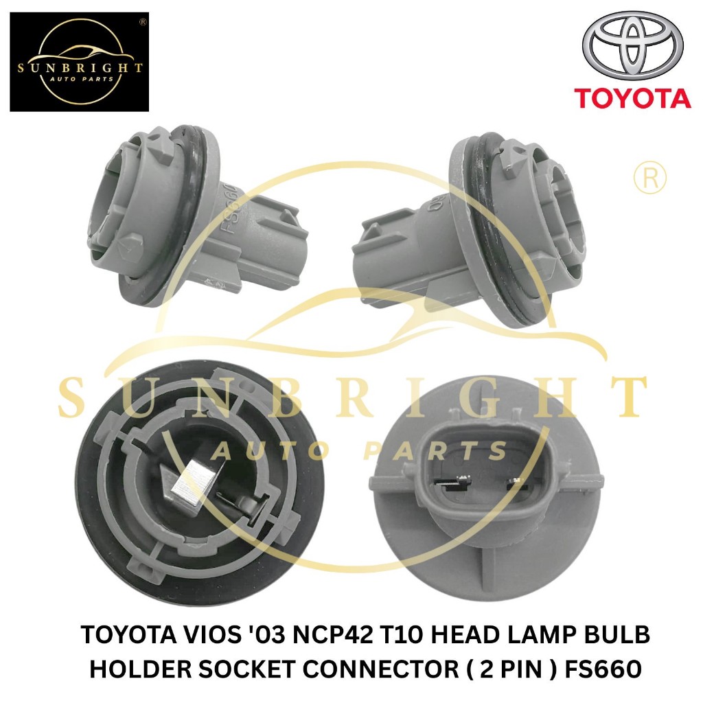 TOYOTA VIOS '03 NCP42 T10 HEAD LAMP BULB HOLDER SOCKET CONNECTOR ( 2 ...