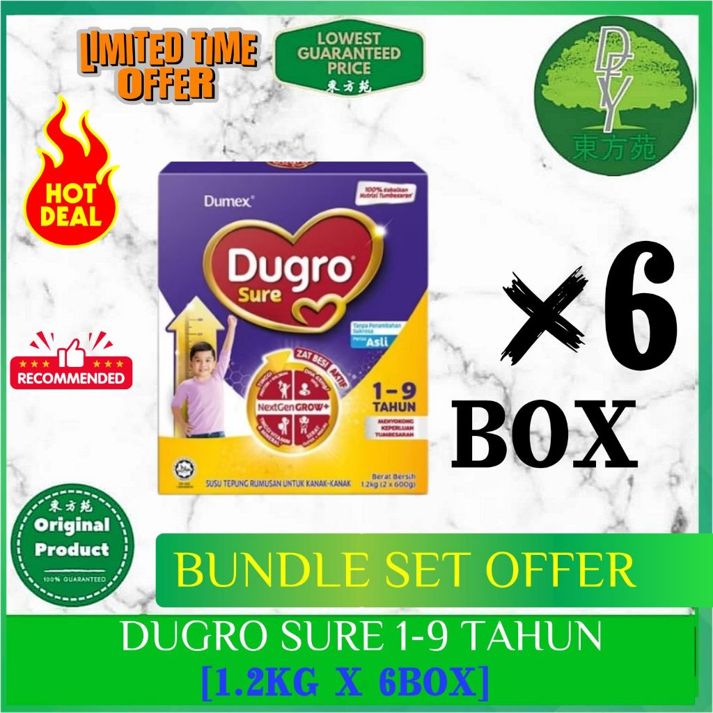 Dumex Dugro Sure (1.2kg x 6 box) | Shopee Malaysia