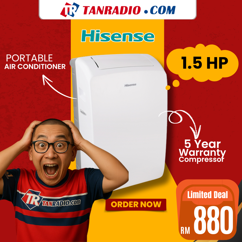 【FREE DELIVERY】Hisense 1.0HP 1.5HP Portable Air Conditioner Air Cond ...