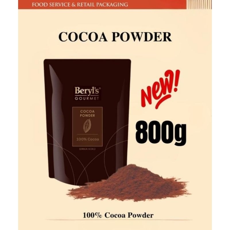 Beryl's Gourmet 100% Pure Cocoa Powder Premium Quality Serbuk Koko Kek ...