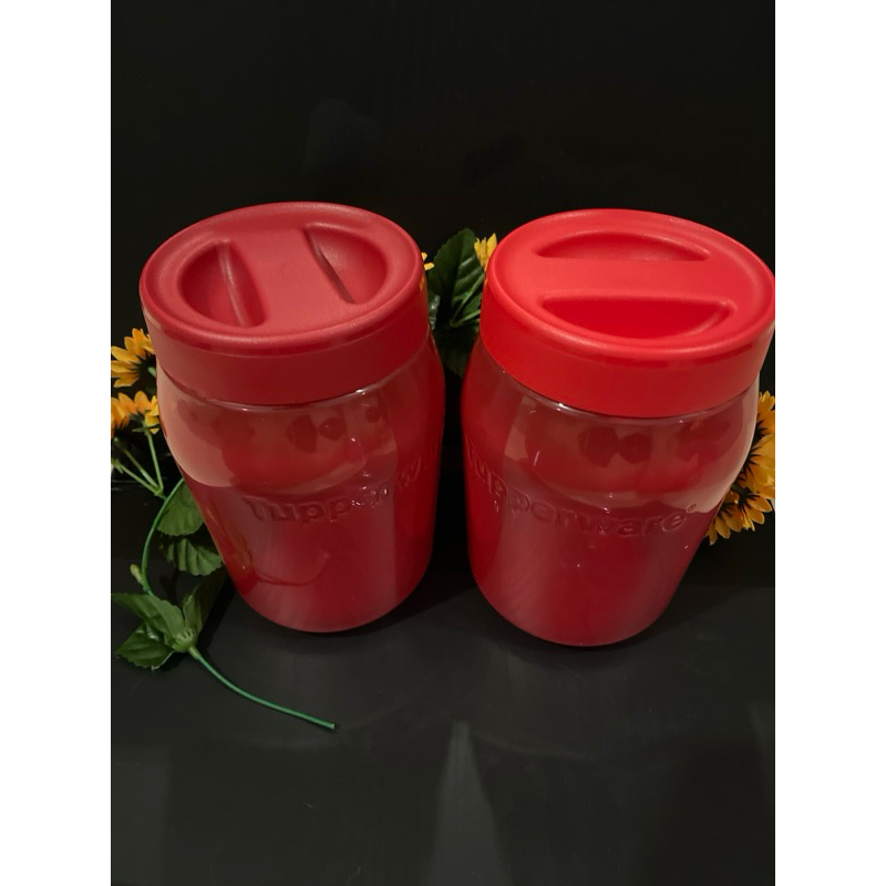 tupperware universal jar 1.5L red colour 2pcs | Shopee Malaysia