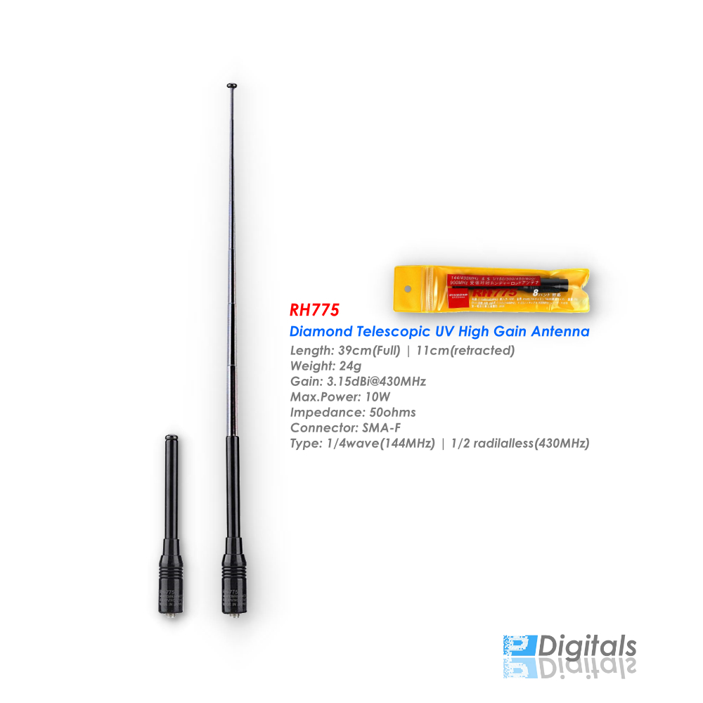 11-39cm RH775 Telescopic BAOFENG Antenna | Shopee Malaysia