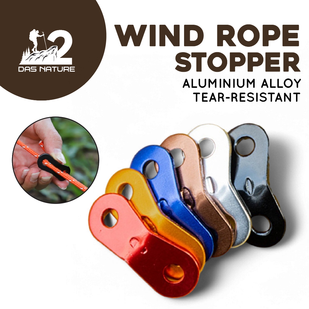 Aluminium Wind Rope Stopper Guy line Cord Adjuster Rope Tensioner ...