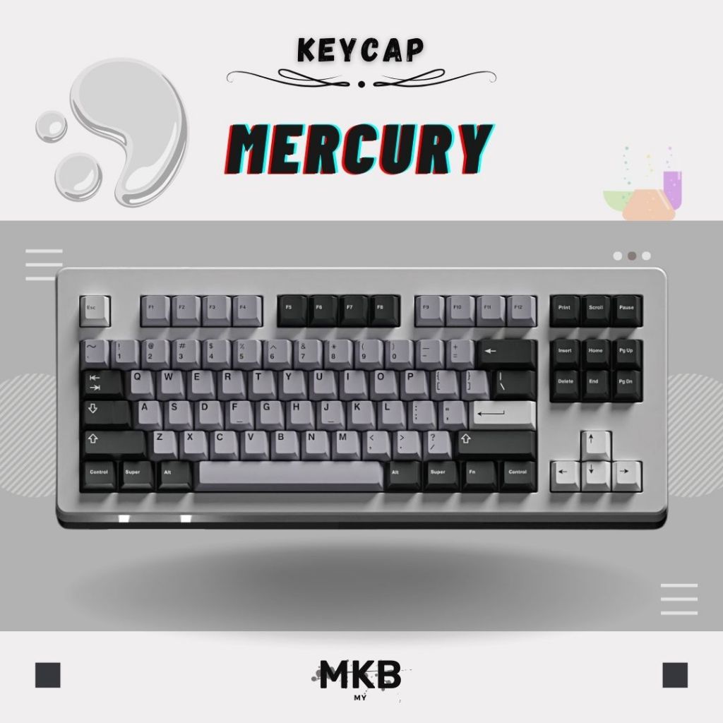 MKB Mercury PBT Dye Sublimation Cherry Profile Keycap Set for Mechanical Keyboard | Shopee Malaysia