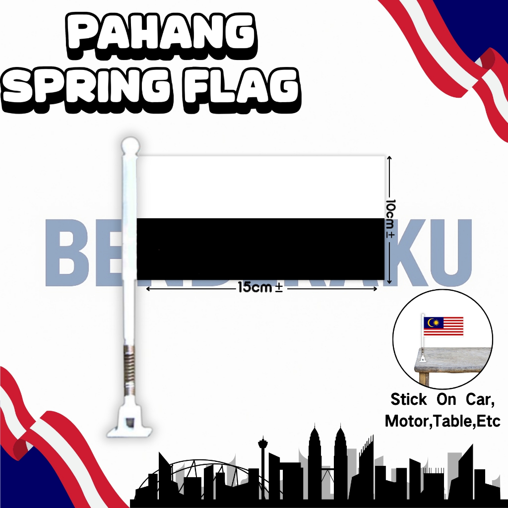 【Benderaku】Pahang Spring Flag Bendera Spring Pahang Negeri/State Spring Flag Car Motor Spring ...