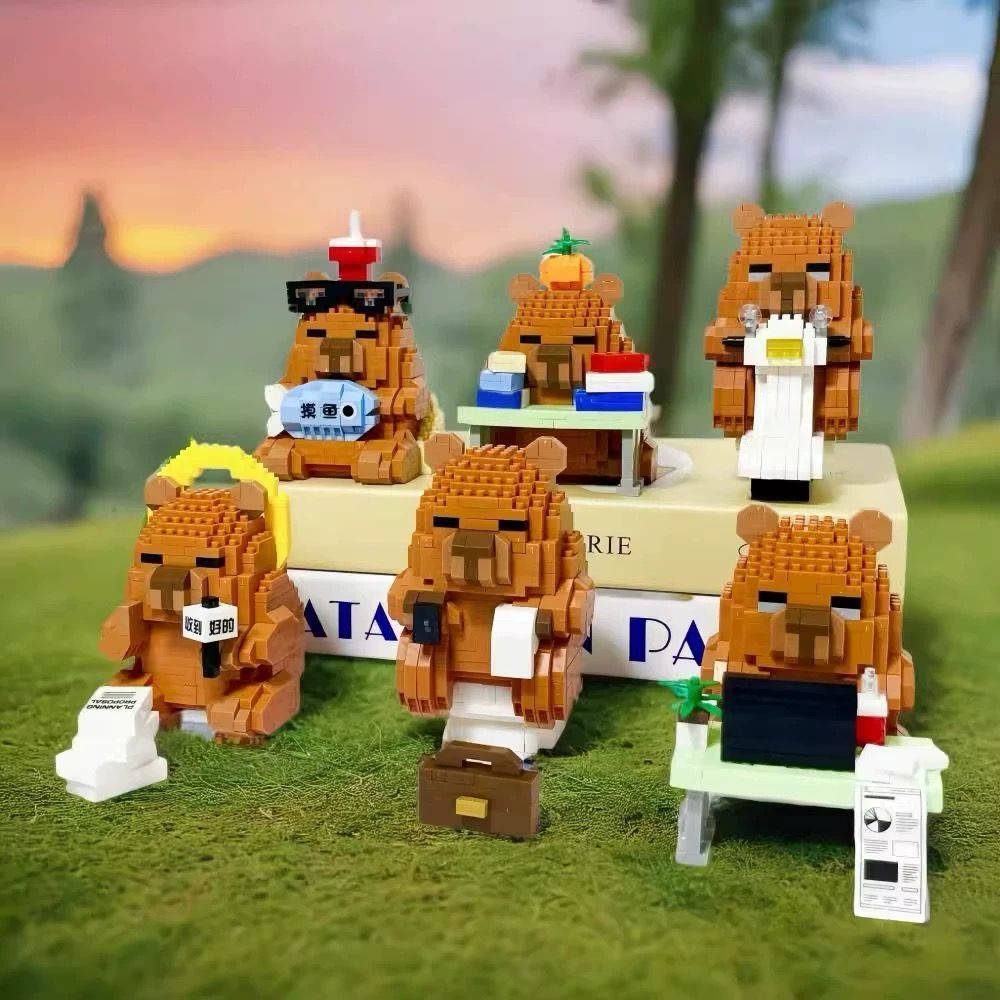 CAPYBARA BUILDDING BLOCKS-DIY DESKTOP TOY,STRESS RELIEF GIRT | Shopee ...