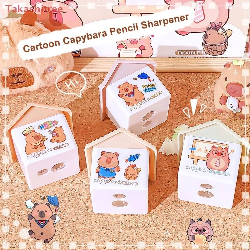 Capybara Pencil Sharpener Double Hole Pencil Sharpener Portable Mini ...