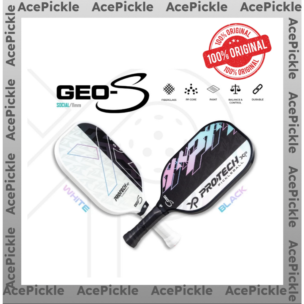 Protech XP Pickleball Paddle "GEO-S" (1 Paddle with Cover) (Social ...
