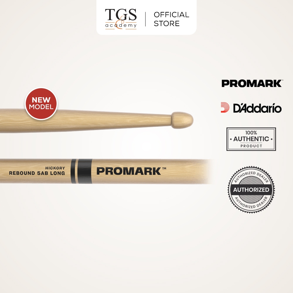 ProMark RBH580LAW REBOUND 5AB LONG Drumsticks - Lacquered Hickory (Acorn Wood Tip) | Shopee Malaysia