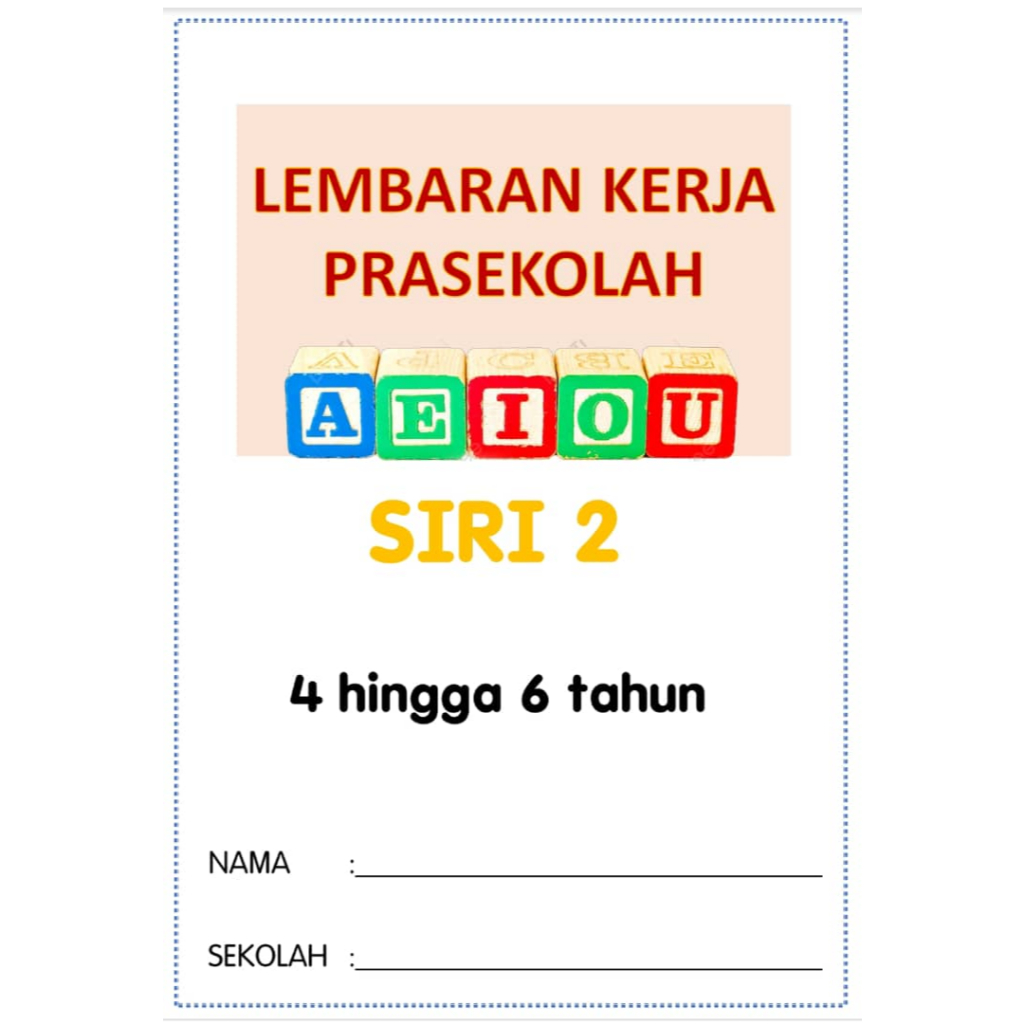 SIRI 2 50 pages Printable PDF: 4 hingga 6 tahun LEMBARAN KERJA HURUF ...