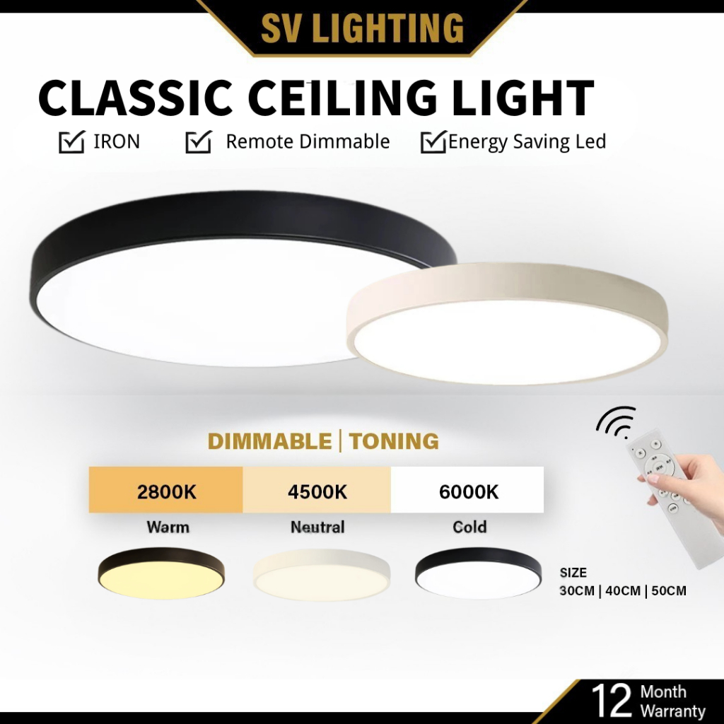 Led Ceiling light Lampu led siling ceiling lamp lampu siling (Remote ...