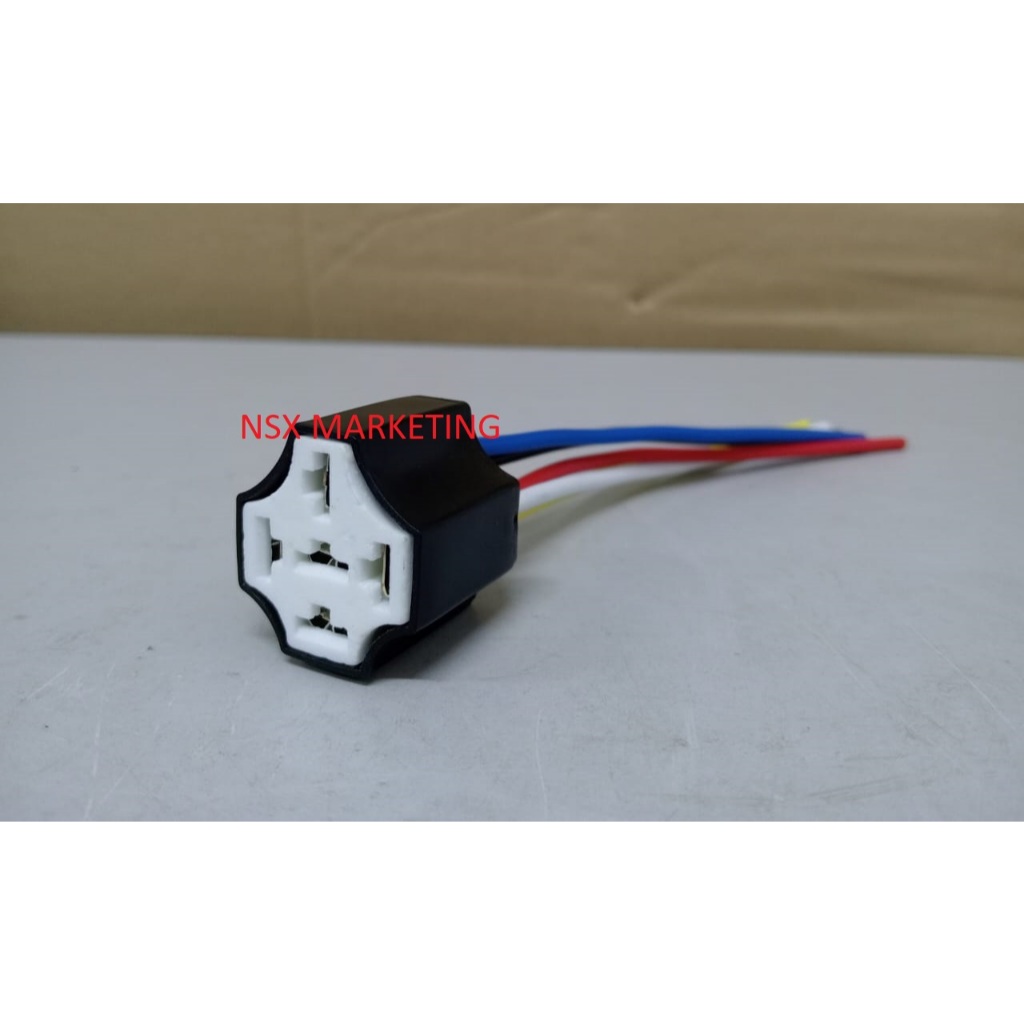 Relay Socket Ceramic 30A With Wire 5 PIN | Shopee Malaysia
