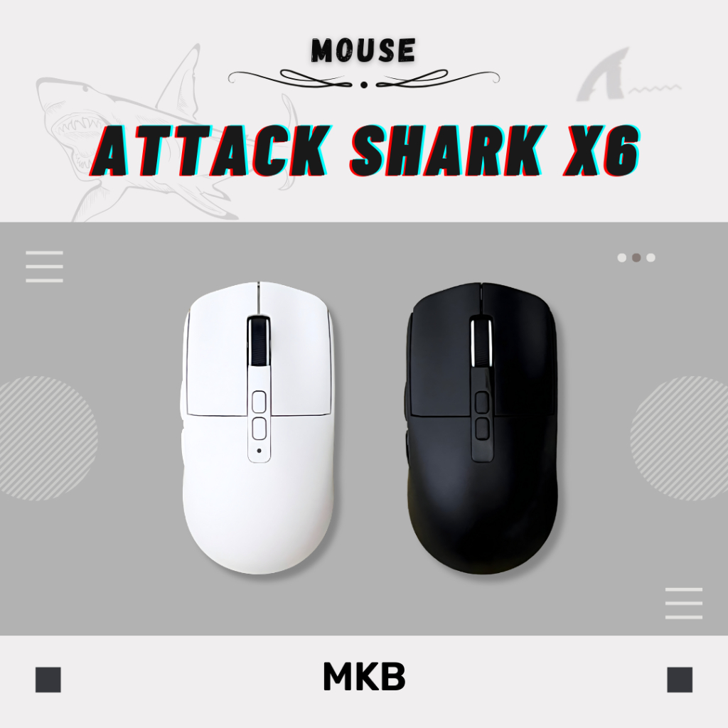 Attack Shark X6 Lightweight Programmable Wireless Gaming Mouse PAW3395 ...
