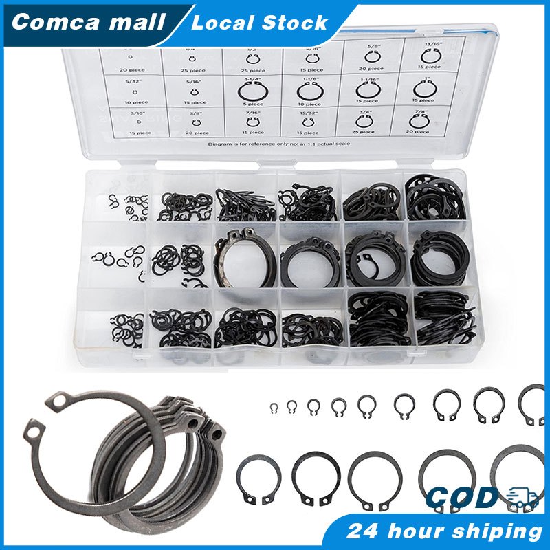300pcs Snap External Retaining C-Clips Rings Set / Carbon Steel ...