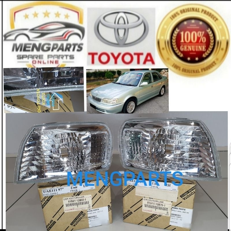 ORIGINAL TOYOTA COROLLA AE111 97Y > ANGLE LAMP PACKING LAMP SIGNAL LAMP ...