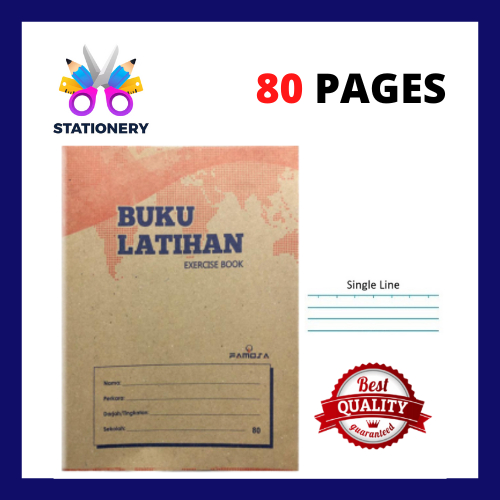 80 Pages F5 Kraft Buku Tulis Latihan / Exercise Note Book 80Pages 80 ...