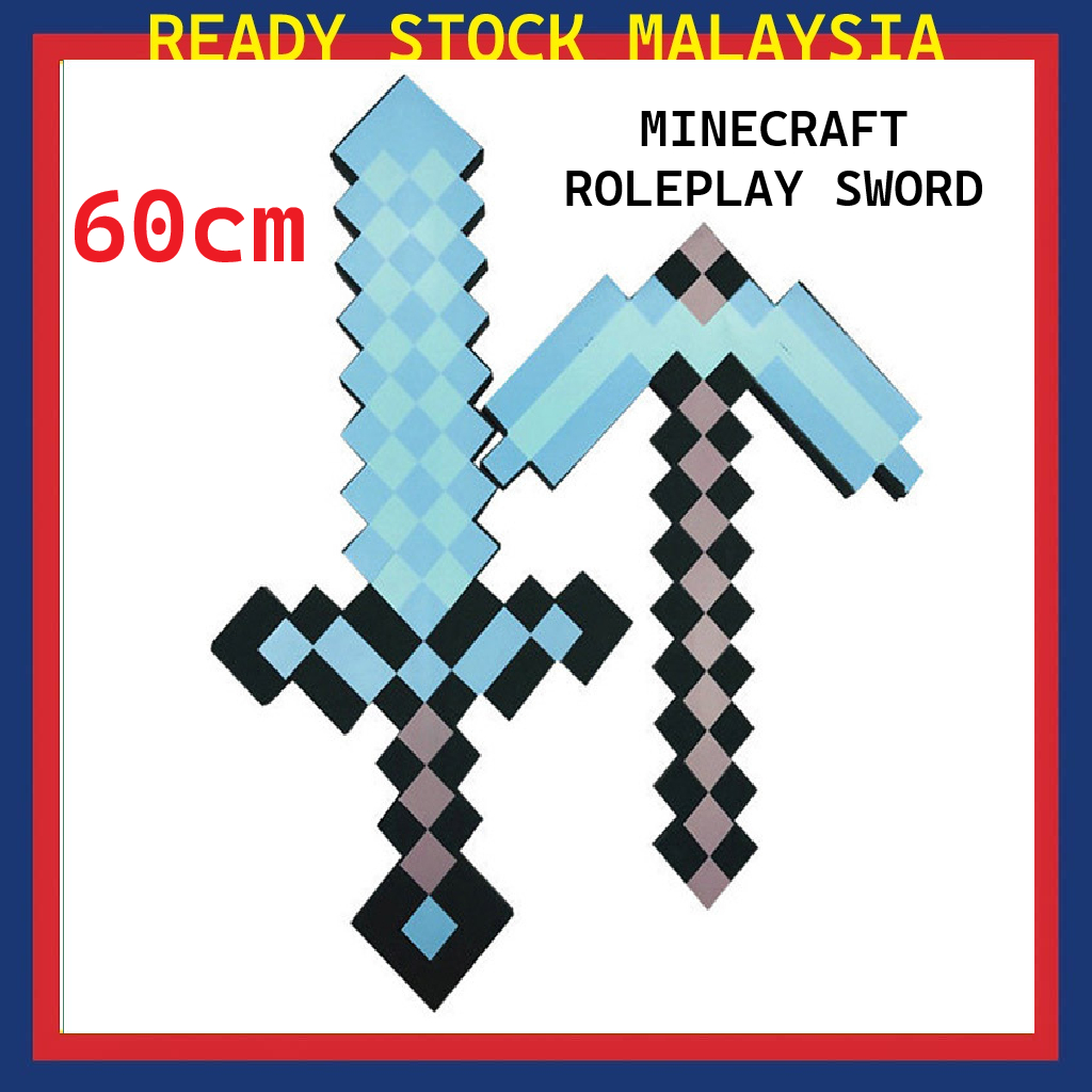 [ READY STOCK ] PEDANG Minecraft Inflatable Sword Axe Toy Minecraft ...