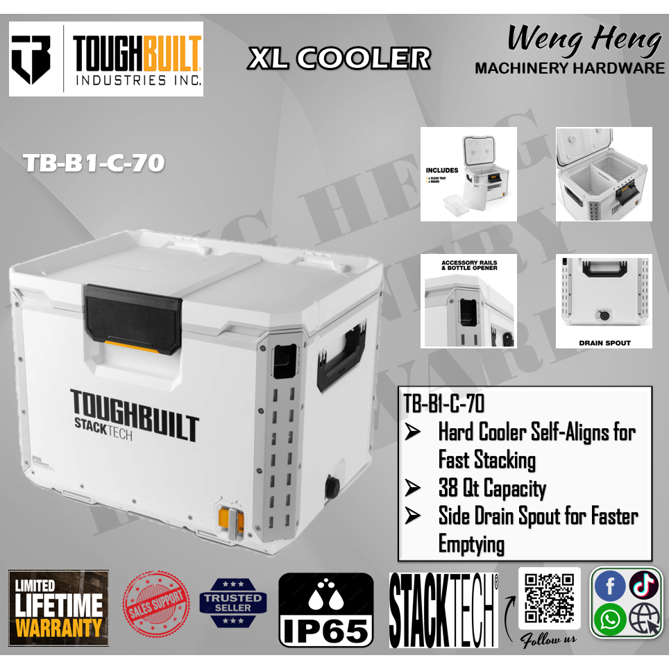 ToughBuilt StackTech Cooler XL - MODEL TB-B1-C-70 | Shopee Malaysia
