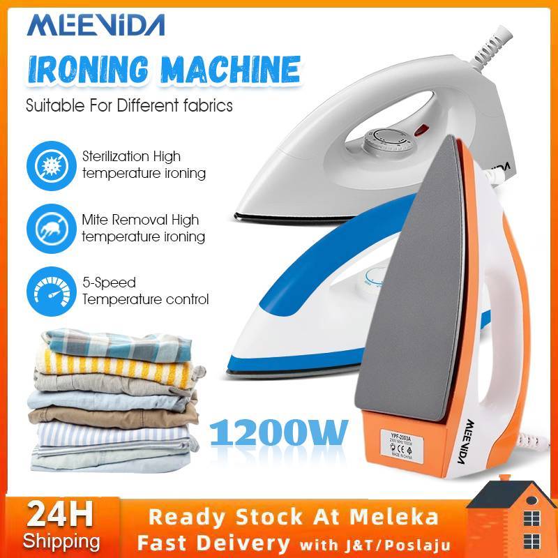 MEEVIDA 1100W Seterika Baju Iron Handheld Seterika Travel Non Stick ...