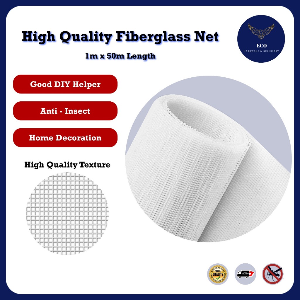 1Meter x 50M Fiberglass Meshes Dry Wall Joint Mesh Self Adhesive ...