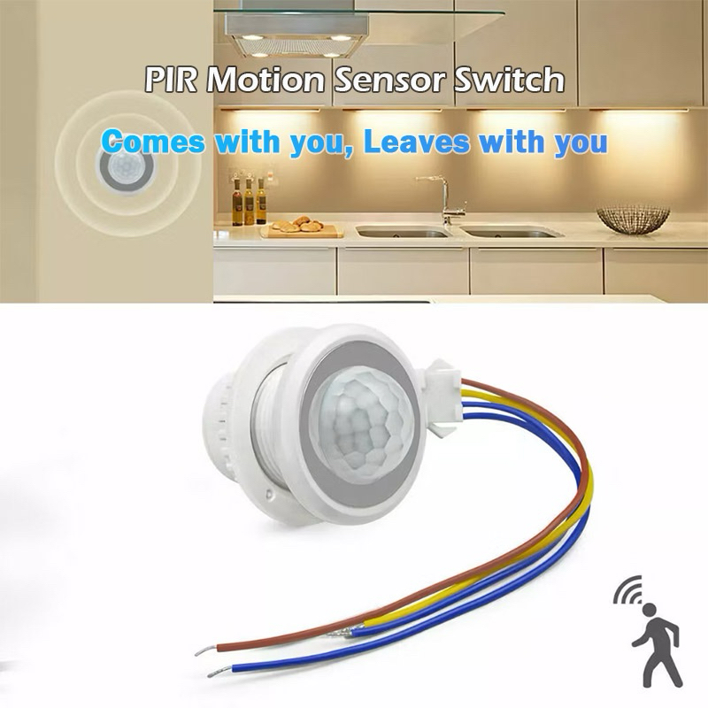 220v PIR Motion Sensor Switch Light, Human Body Detector Infrared ...