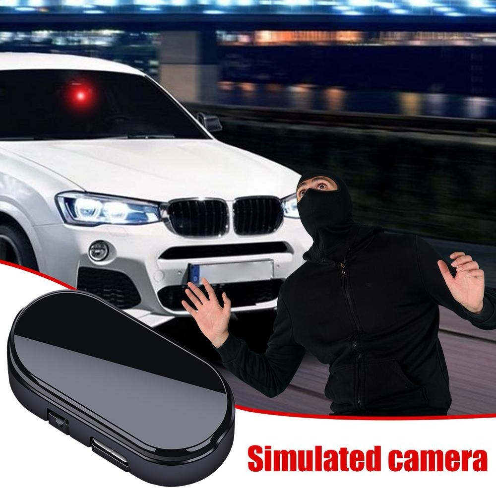 LED Solar Car Fake Security Light Simulated Dummy Alarm Wireless ...