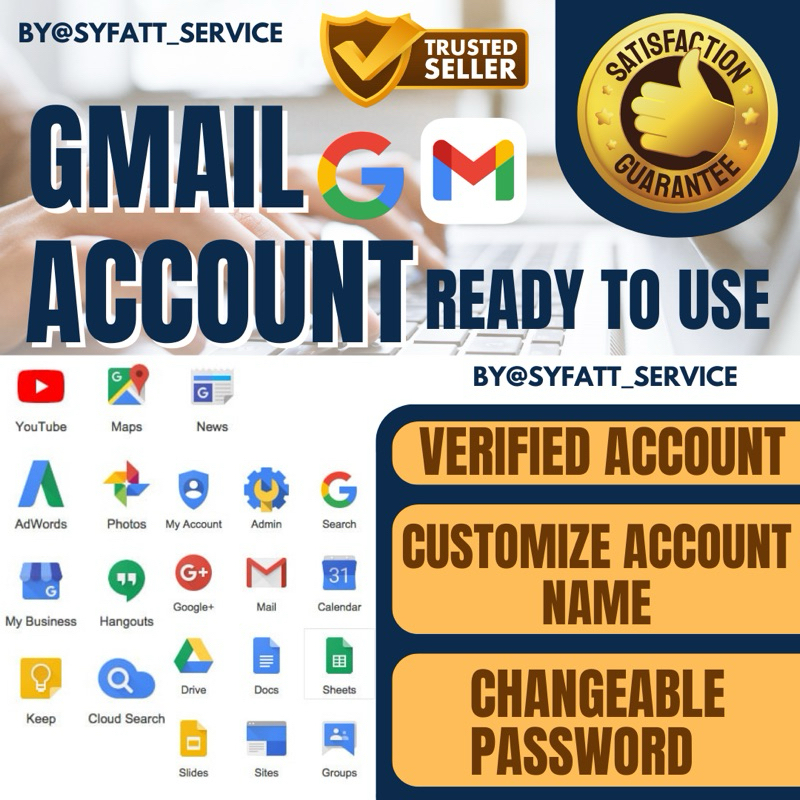 LIFETIME GOOGLE ACCOUNT / GMAIL ACCOUT / AKAUN GOOGLE CUSTOM NAME ...