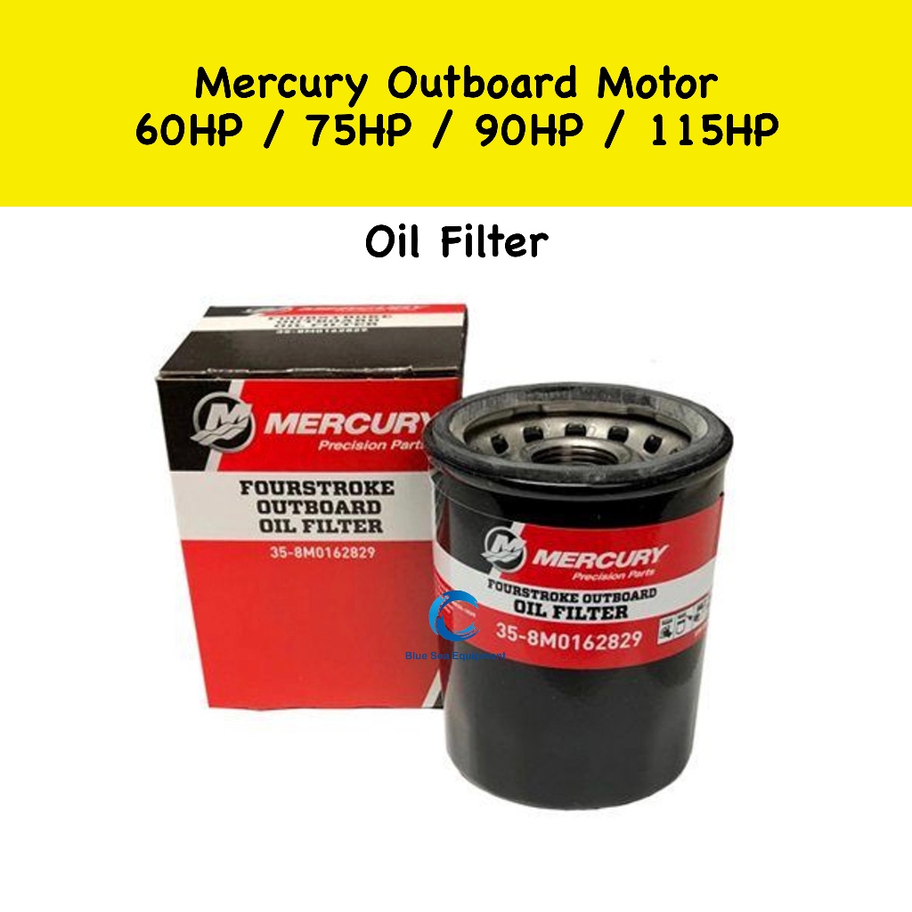 Original Oil Filter for Mercury Outboard 115hp & Below - 35-8M0162829 ...