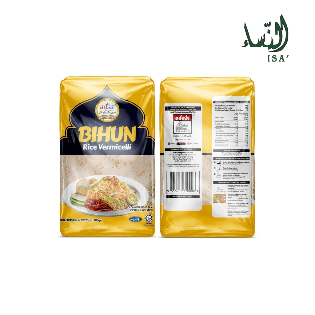 ADABI BIHUN AQSA (350G) PRODUK MUSLIM 100% | Shopee Malaysia