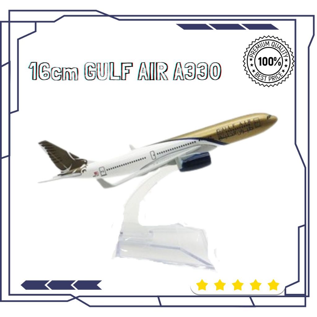 Koleksi Kapal Terbang Diecast Pesawat 16cm Bahrain Airways GULF Air ...