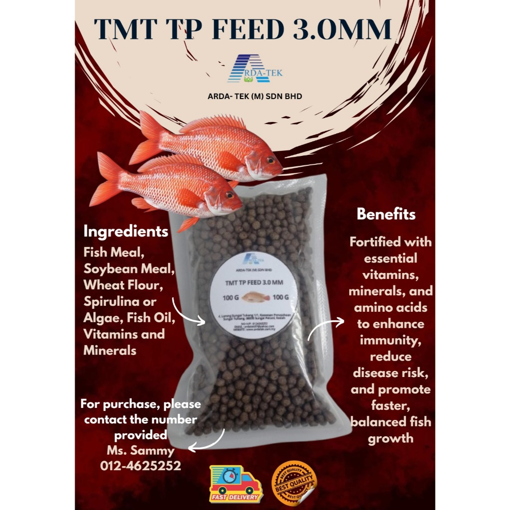 TMT TP FEED 3.0 MM X 100 G / MAKANAN IKAN / FLOATING / TIMBUL / TILAPIA ...