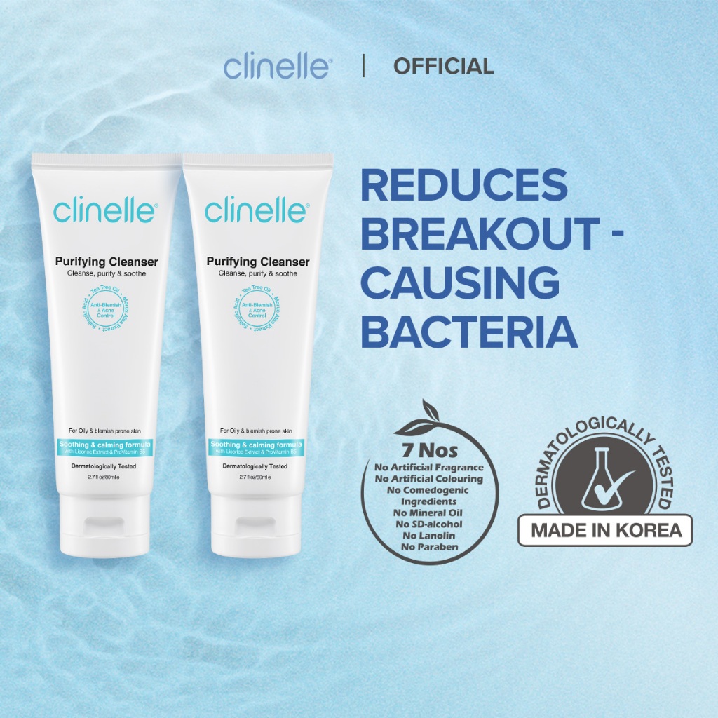 Clinelle Purifying Cleanser 80ml Twin Pack (Exp: Mar 2026) - Oil ...