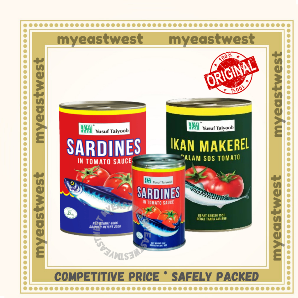 Yusuf Taiyoob Sardine Makerel 155g & 400g | Shopee Malaysia