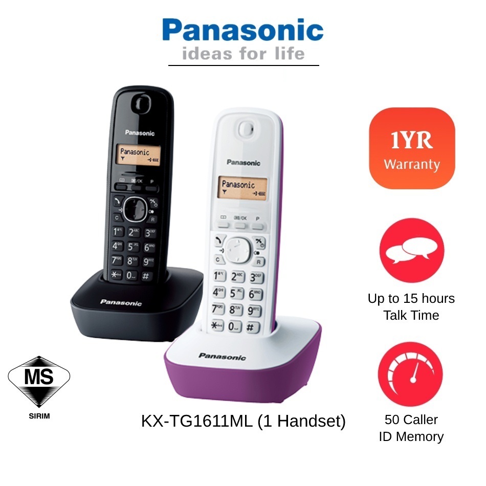 Panasonic Cordless DECT Phone | KX-TG1611ML KX-TG1611 (Cordless Phone Telefon Murah Mobile ...