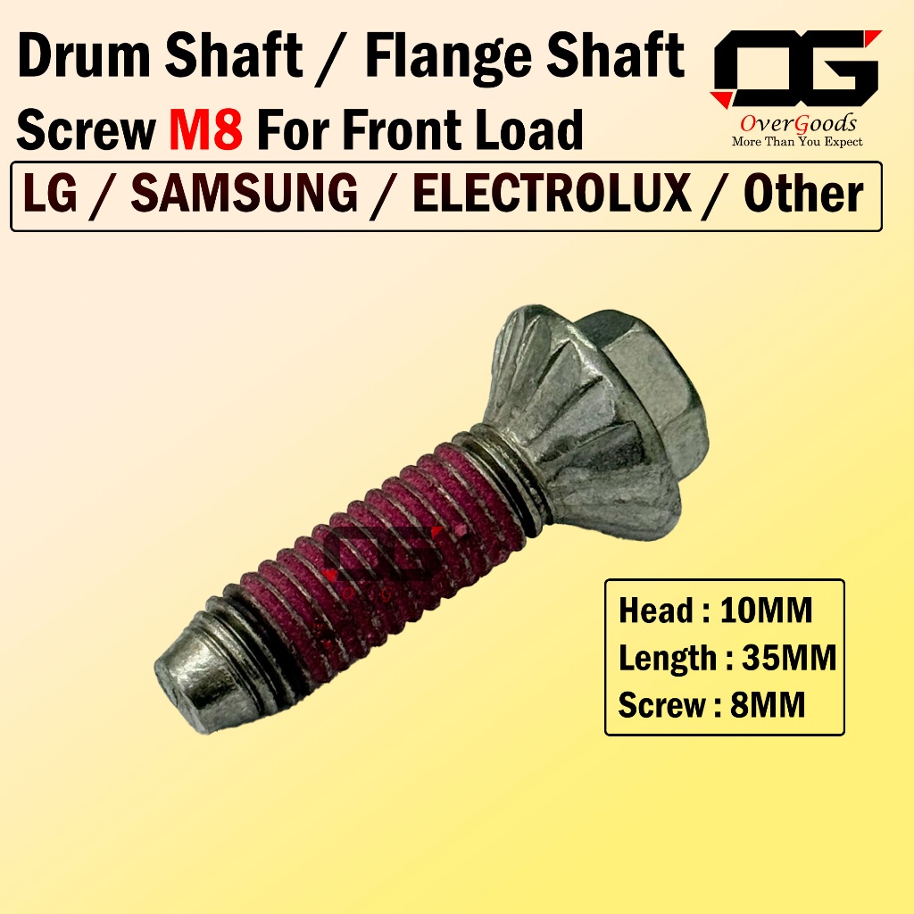 LG / Samsung / Electrolux Drum Shaft Screw M8 For Front Load Washing ...