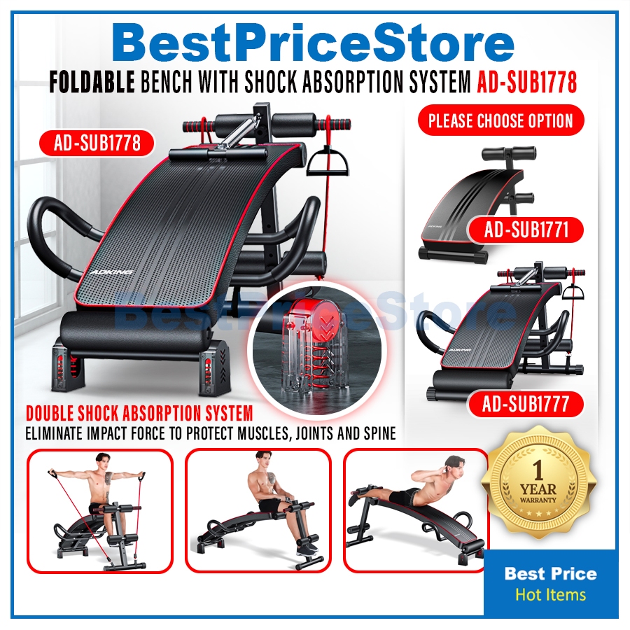 BPS Upgrade FOLDABLE Sit Up Bench Chair Six Packs Abdominal Equipment ...