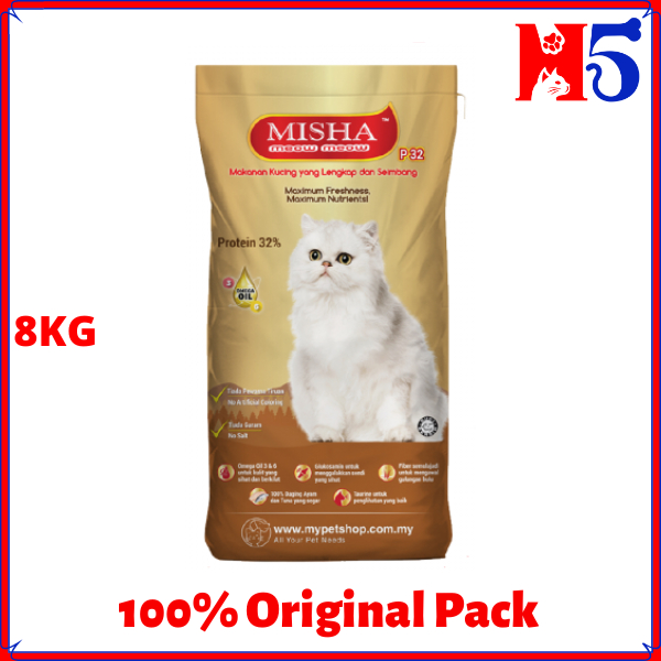 MISHA Ocean FIsh (8KG) Dry Cat Food/ Makanan Kucing/ Pet Food | Shopee ...