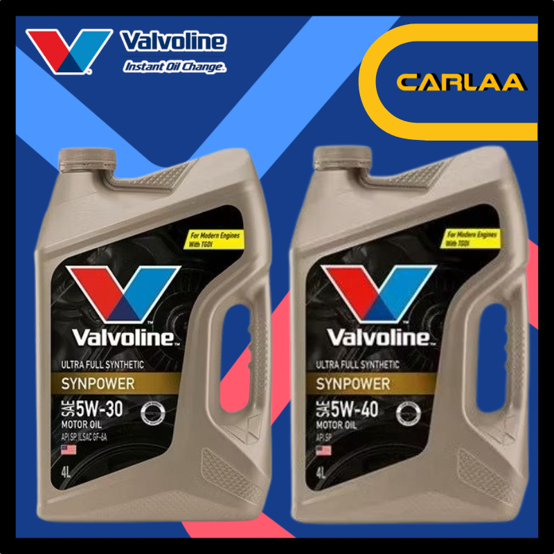 ORIGINAL VALVOLINE SYNPOWER PREMIUM FULLY SYNTHETIC CAR ENGINE OIL (4L ...