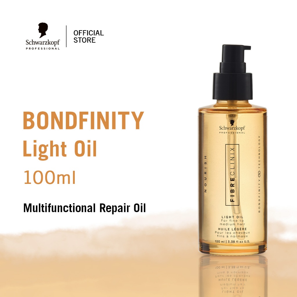 Schwarzkopf Professional Fibre Clinix Bondfinity Light Oil 100ml (Multifunctional hair oil ...