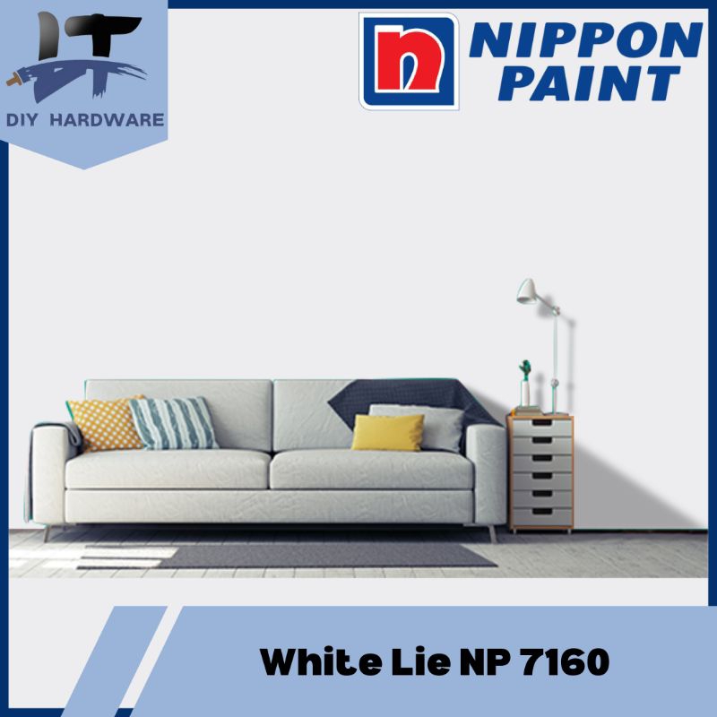 1L / 5L Nippon Paint White Lie MP 7160 P For Interior Wall Paint（Satin ...
