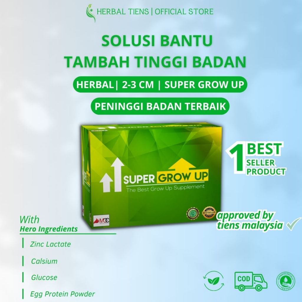 Supergrowup Ubat Tinggi Supplement Peninggi Badan Susu Height Grow Up ...