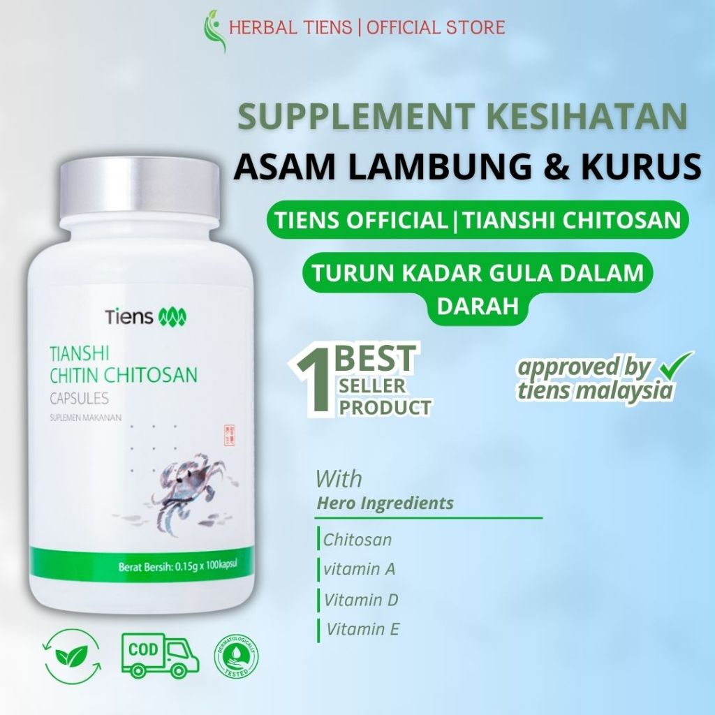 Tianshi Chitin Chitosan Tiens Ubat Kencing Manis Lulus Kkm Liver Detox ...