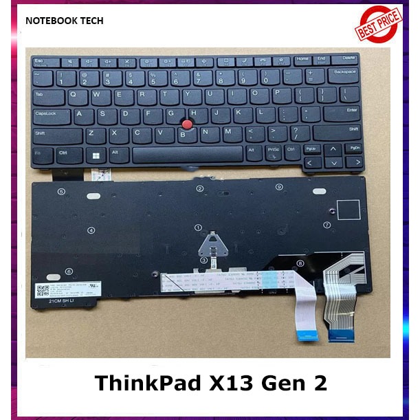 LENOVO ThinkPad X13 Gen 2 Keyboard Replacement TrackPoint, US Layout ...