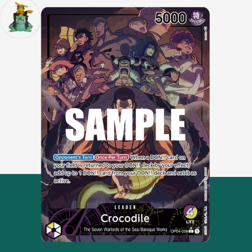 LEADER Crocodile OP04-058 Tier Premium optcg one piece card Game Diy ...