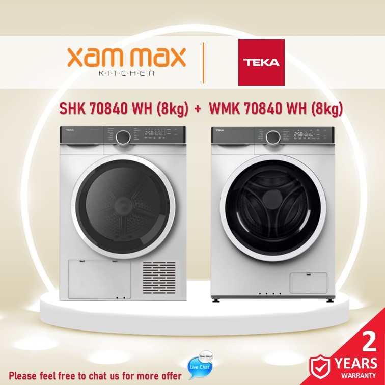 [NEW] TEKA Heat Pump Dryer SHK 70840 WH (8kg) + Washing Machine Washer ...